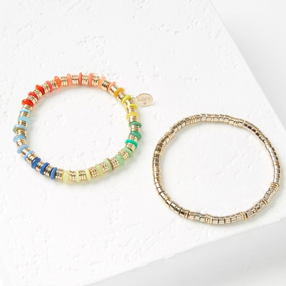 LOFT | Jewelry | Nwt Loft Rainbow Beaded Bracelet | Poshmark